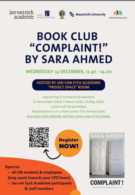 Book club "Complaint" by Sara Ahmed - Events - Maastricht University