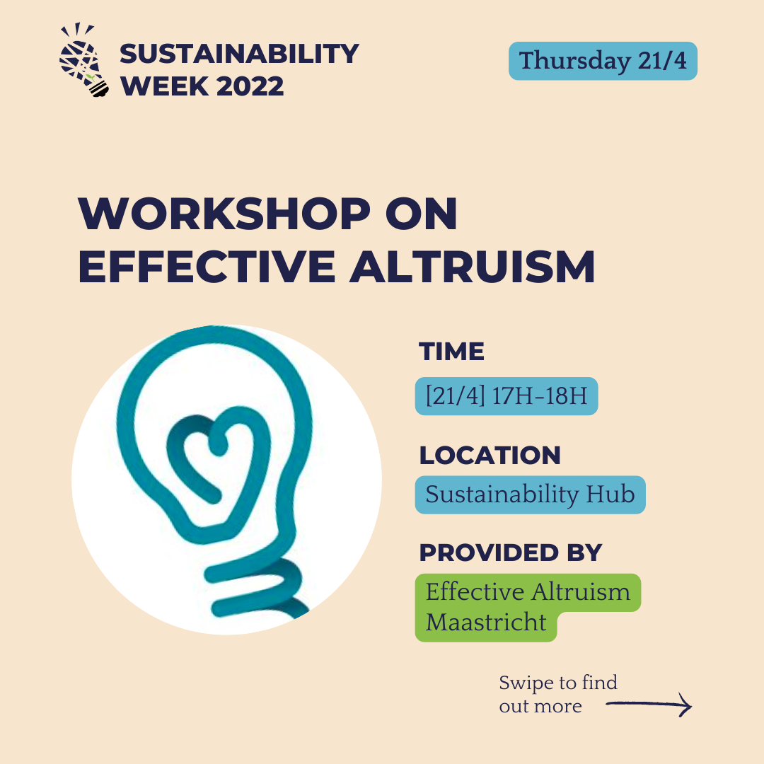 Workshop on Effective Altruism: What is Your Career in Sustainability ...